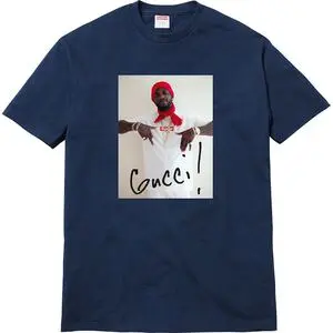 Supreme Gucci Mane Tee Shirt Navy Blue