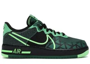 Nike Air Force 1 React Naija Sneakers - Black/pine Green/green Strike