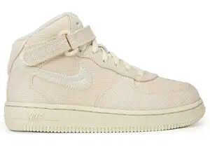 Nike Air Force 1 Mid Stussy Fossilin Sneakers - Hemp