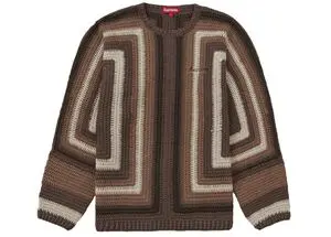 Supreme Hand Crocheted Sweater - Brown