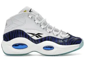 REEBOK Question Mid Panini Tiger Prizm Sneakers - White/classic Cobalt Blue/black
