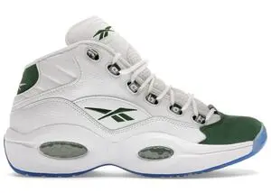 REEBOK Question Mid Michigan State Sneakers - Cloud White/pine Green/cloud White