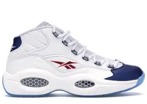REEBOK Question Mid Sneakers - White/pearlized Navy Blue/red