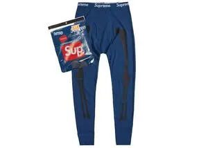 Supreme Hanes Bones Thermal Pant - Blue