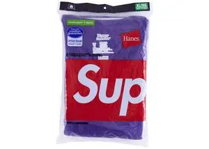 Supreme Hanes Tagless Tee Shirts - Purple