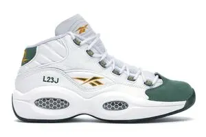 REEBOK Question Mid Packer Sneakers - White/sap Green/harvest Green