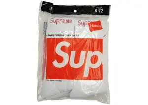 Supreme Hanes Crew Socks - White