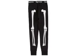 Supreme Hanes Bones Thermal Pant - Black