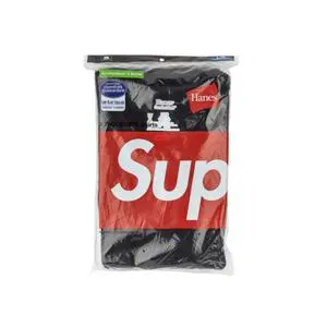 Supreme Hanes Tagless Tee Shirts - Black