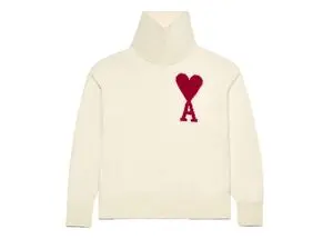 Ami De Coeur Sweater - Offone-colorwhite/red