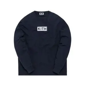 Kith Reflective Long Sleeve Tee Shirt Night Sky Blue
