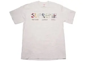 Supreme Rocks Tee Shirt Ash Grey