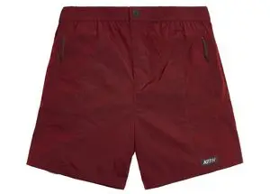 Kith Solid Sporty Wrinkle Short - Red Dahlia