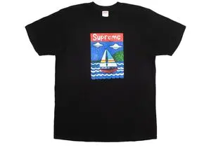 Supreme Sailboat Tee Shirt - Black