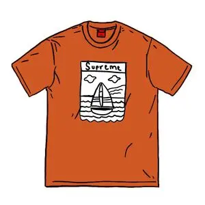Supreme Sailboat Tee Shirt - Rust