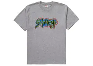 Supreme Scratch Tee Shirt - Heather Grey