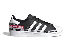 Adidas Superstar Graphic Sneakers - Core Black/cloud White/gold Metallic