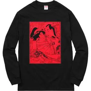 Supreme Sasquatchfabrix Shunga Long Sleeve Tee Shirt - Black