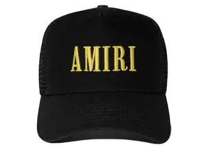 Amiri Core Logo Trucker Cap - Black/yellow
