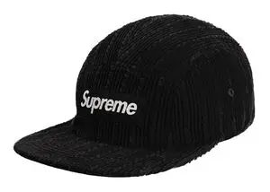 Supreme Rope Corduroy Camp Cap - Black