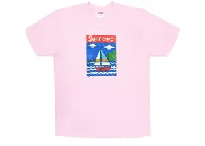 Supreme Sailboat Tee Shirt - Light Pink