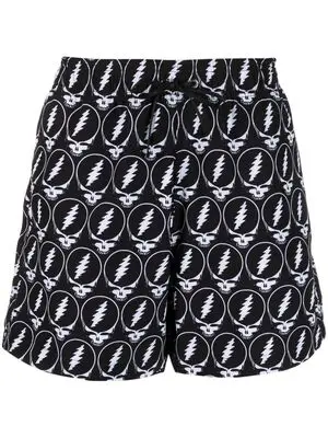 Amiri Grateful Dead Skull Swim Shorts - Black