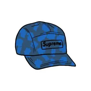 Supreme Satin Digi Camo Camp Cap - Royal