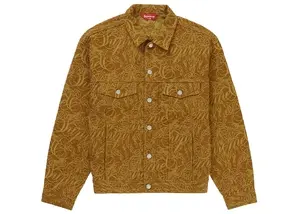Supreme Script Jacquard Denim Trucker Jacket
