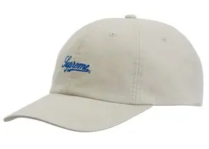 Supreme Script Logo 6-panel Cap - Grey