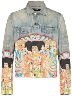 Amiri Jimi Hendrix Denim Trucker Jacket