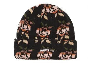Supreme Jacquard Beanie - Black