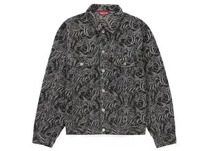 Supreme Script Jacquard Denim Trucker Jacket