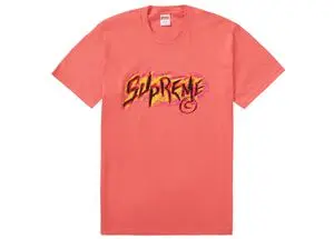 Supreme Scratch Tee Shirt - Bright Coral