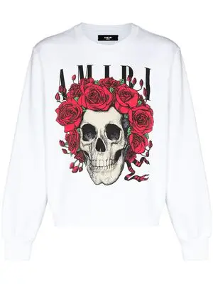 Amiri Grateful Dead Skull Crew - White