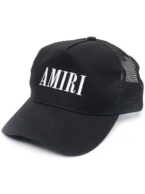 Amiri Logo Trucker Hat - Black/white