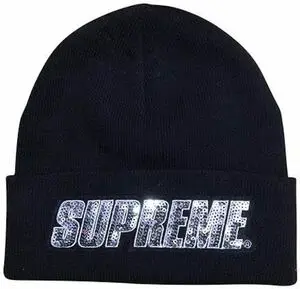 Supreme Sequin Beanie - Navy Blue