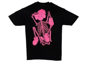 KAWS Skeleton New Fiction T-shirt - Pink