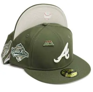 New Era Atlanta Braves 1996 World Series 59fifty Fitted Cap - Green/tan