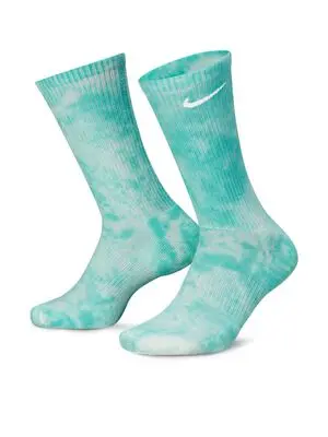Nike Everyday Plus Cushioned Crew Socks - Washed Teal/barely Green/white