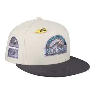 New Era Colorado Rockies 1995 Coors Field 59fifty Fitted Hat - Grey/pink