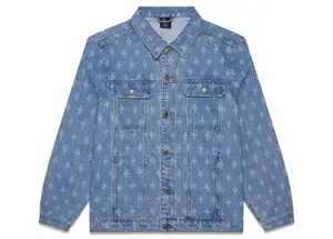 OVO Monogram Denim Trucker Jacket - Washed Indigo