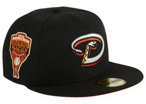 New Era Arizona Diamondbacks Inaugural Patch Hat Club Exclusive 59fifty Fitted Hat - Black