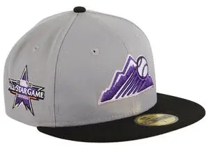 New Era Colorado Rockies 2021 All Star Game Patch 59fifty Fitted Cap - Grey/black