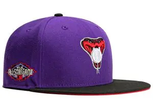 New Era Arizona Diamondbacks TDot 2011 AllStar Game Patch Snakehead 59Fifty Fitted Hat Purple/black