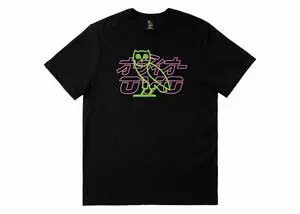 OVO Neon Lights Tee Shirt - Black