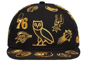 OVO Nba Team Icons New Era 59fifty Cap - Black
