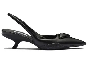 Prada Soft Padded Leather Slingback Pumps
