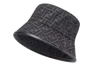 Fendi Jacquard Ff Fabric Bucket Hat - Black/grey