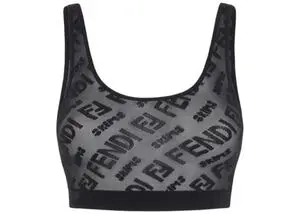 Fendi X Skims Hosiery Bralette - Black