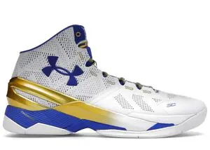 Under Armour Curry 2 Athletic Sneakers - White/metallic Gold/team Royal